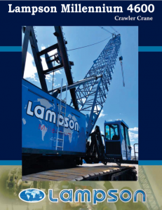 Lampson Millennium 4600 Crawler Crane - Lampson Crane